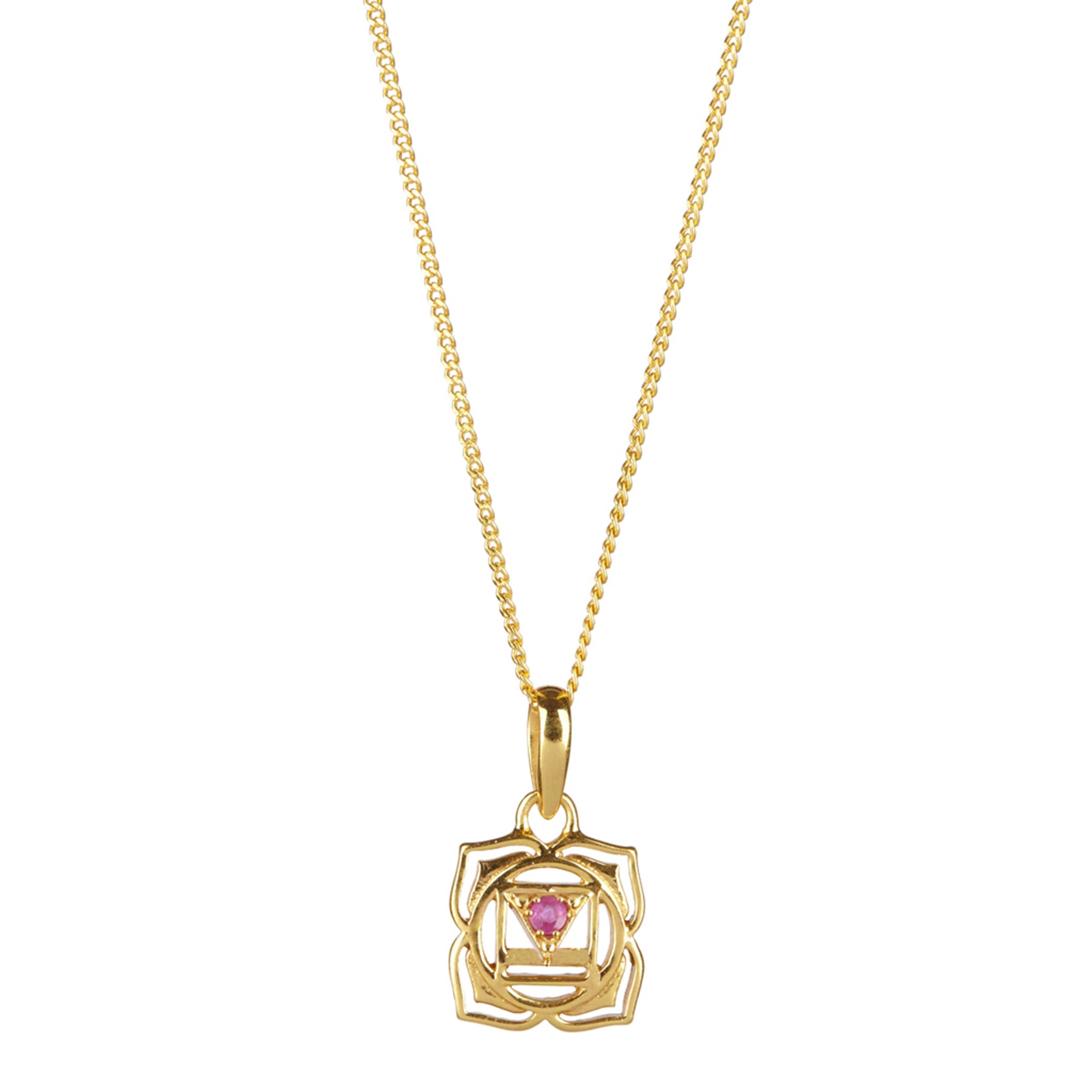 Root Chakra Ruby Necklace Gold | Chakra Jewellery | Charlotte's Web